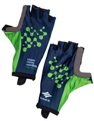 Santic Men's Team Novo Nordisk Fingerless Road Cycling Gloves ...